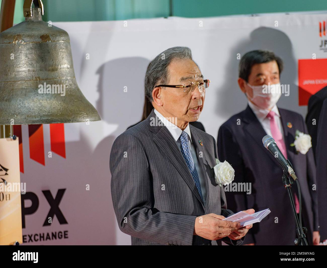 Tokyo, Japan. 30th Dec, 2022. Japan Exchange Group (JPX) Chief Executive Officer Akira Kiyota ...