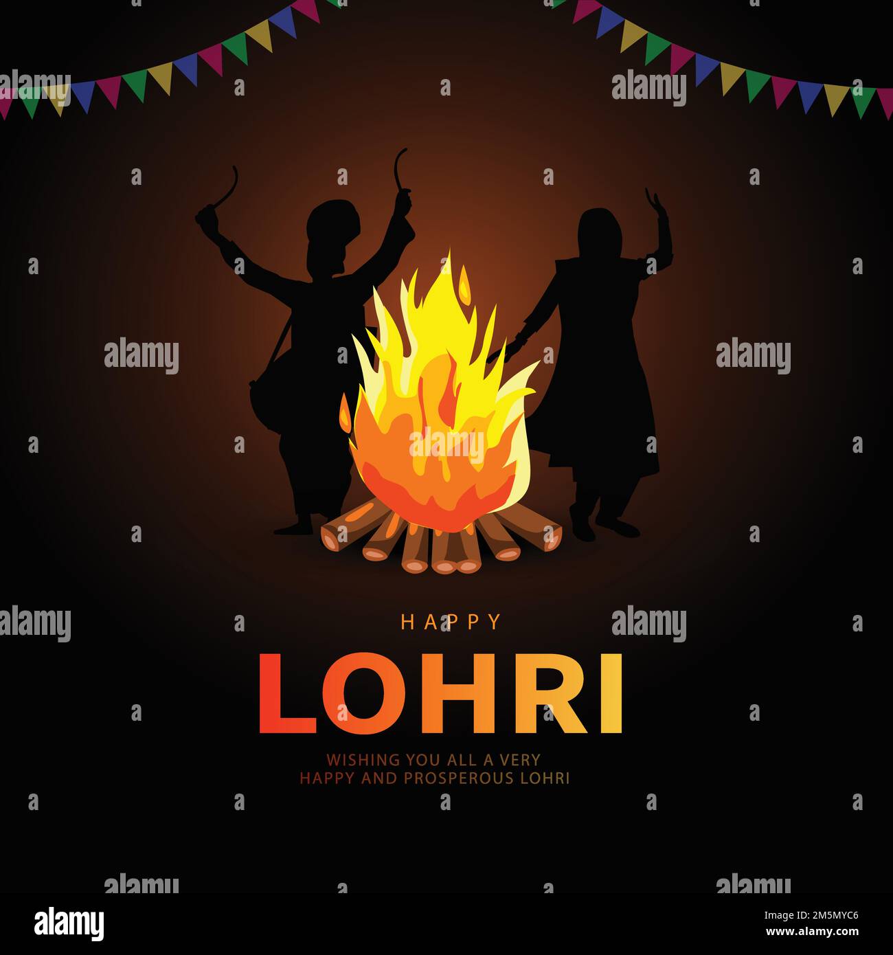 Happy lohri vector vectors hi-res stock photography and images - Alamy