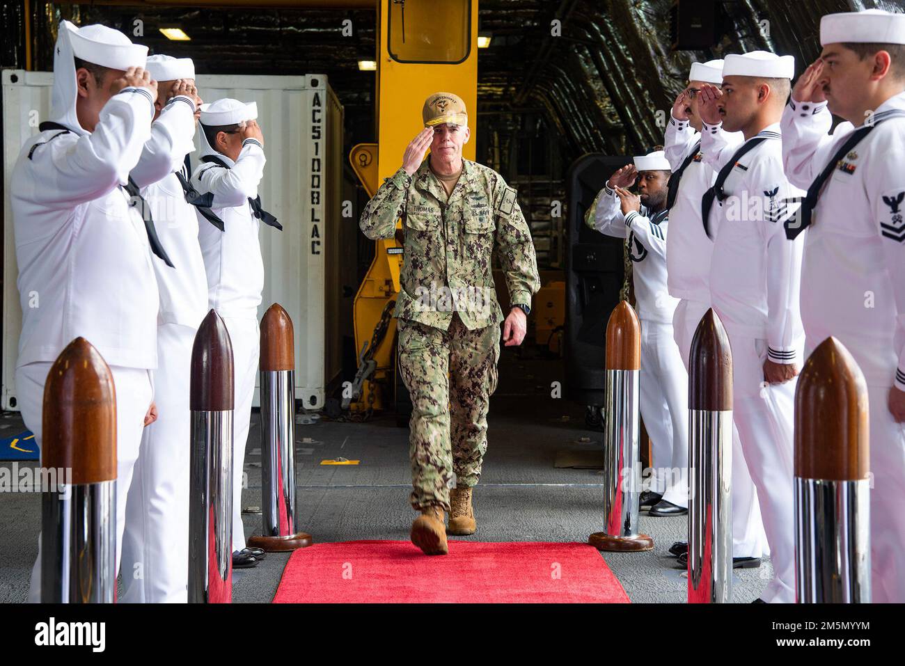 SANTA RITA, Guam (March 30, 2022) - Vice Adm. Karl Thomas, commander, U ...