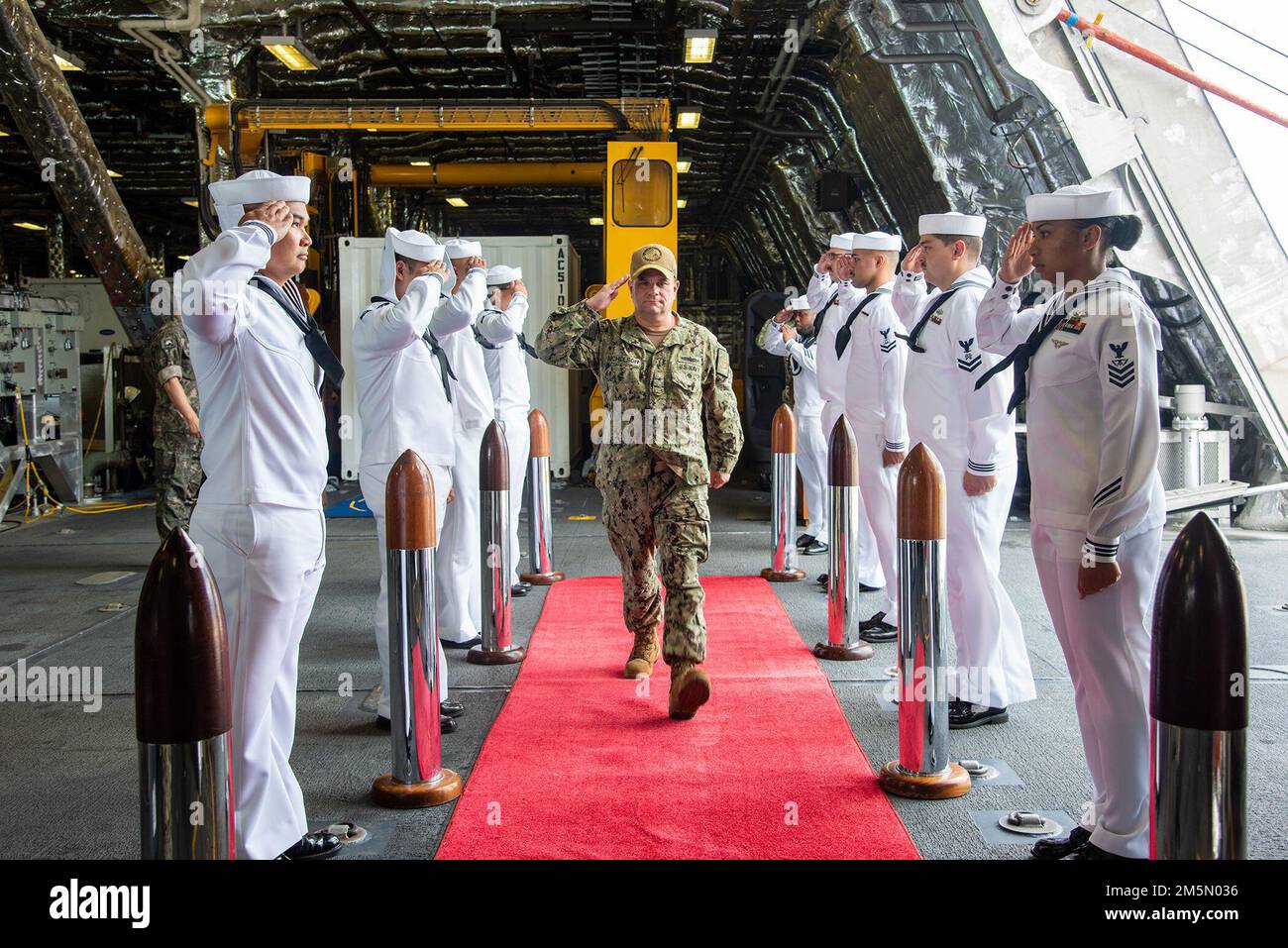 SANTA RITA, Guam (March 30, 2022) - Joint Region Marianas Commander Rear Adm. Benjamin Nicholson ...