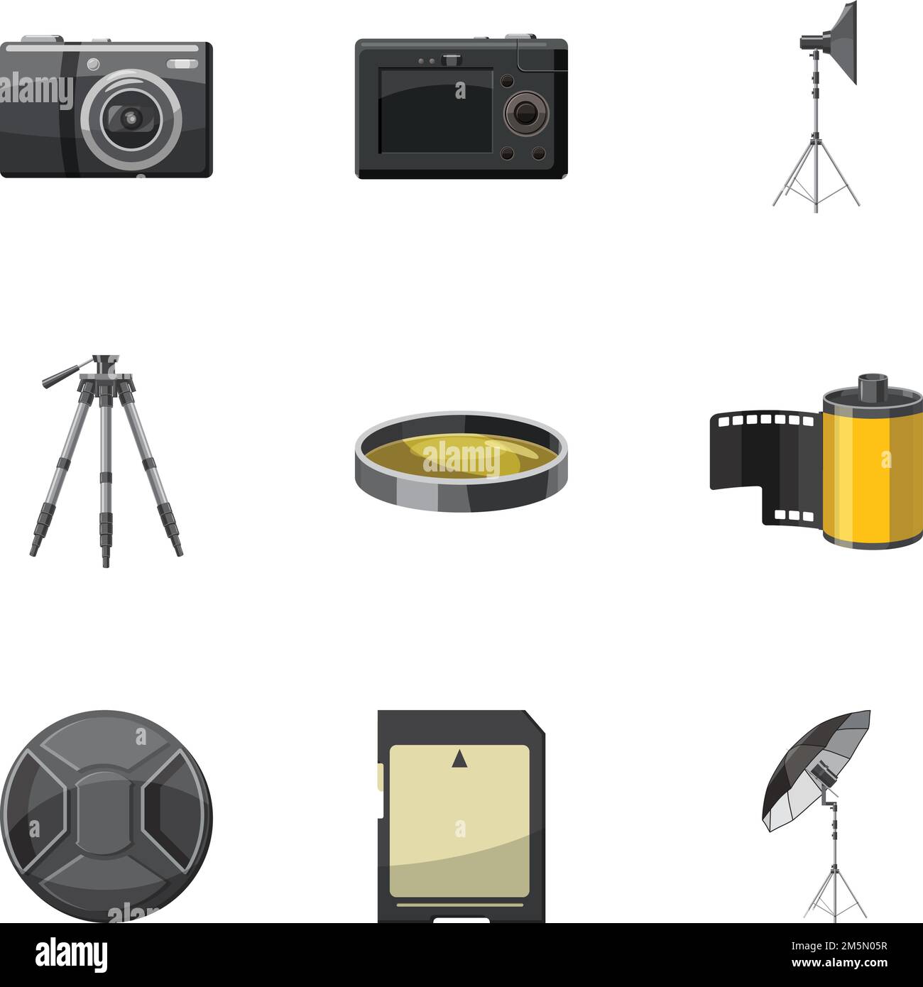 Photo icons set. Cartoon illustration of 9 photo vector icons for web ...
