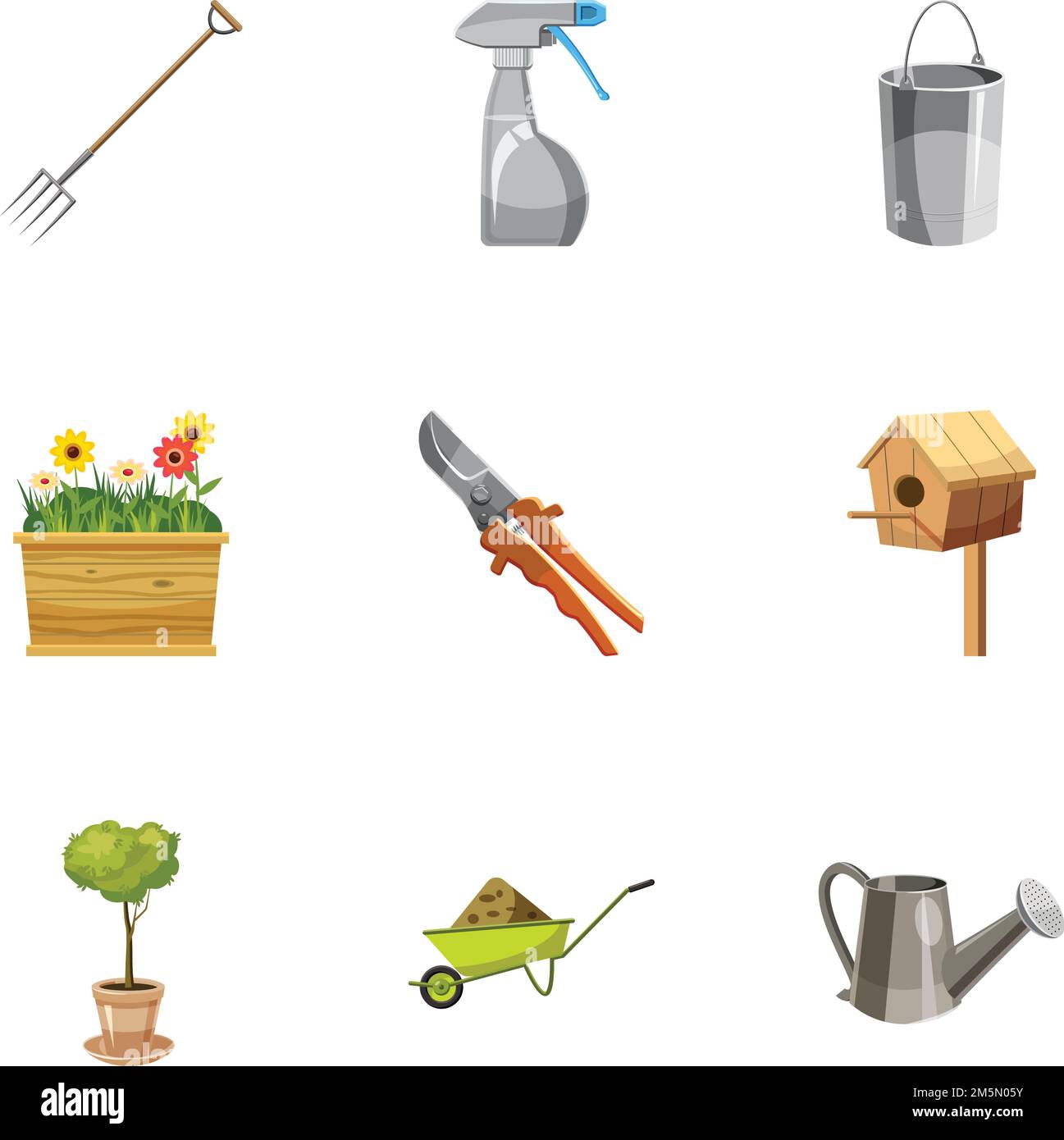 Farming icons set. Cartoon illustration of 9 farming vector icons for ...