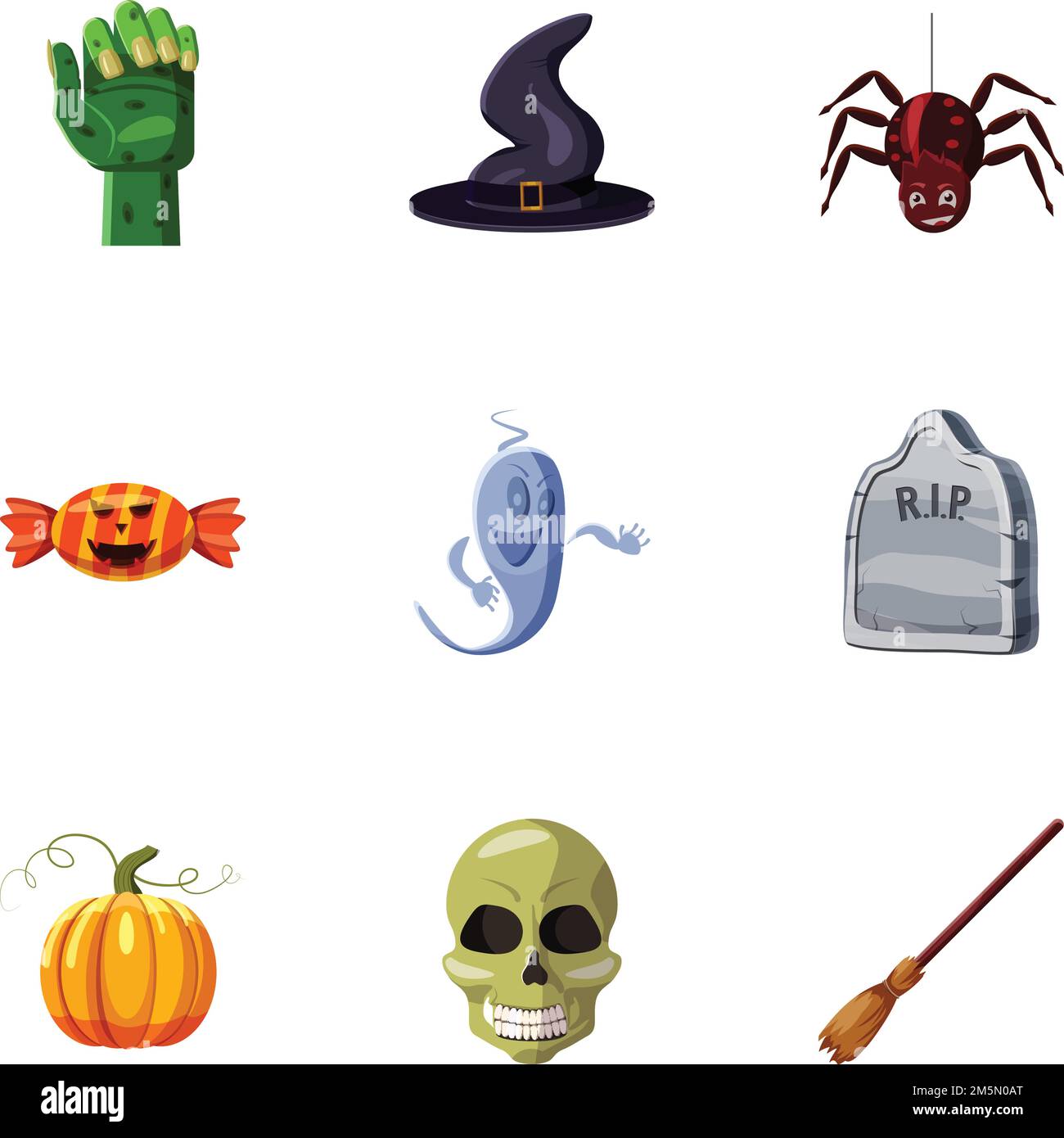 Resurrection of dead icons set. Cartoon illustration of 9 resurrection ...