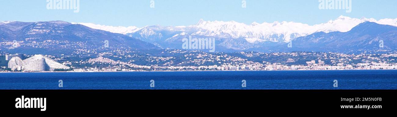 Snow and sea in Antibes French Riviera Stock Photo - Alamy