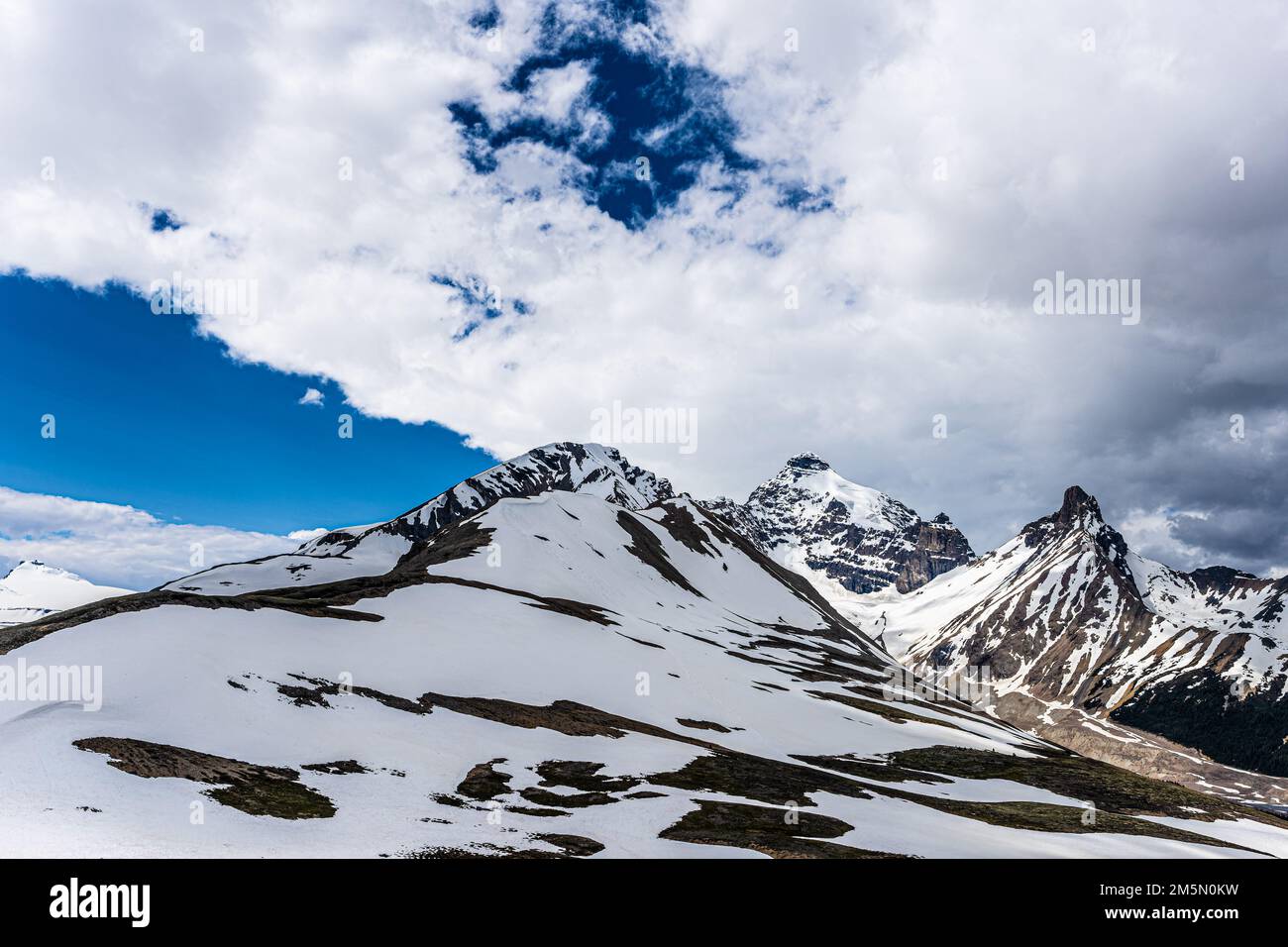 Parker Ridge Peak in Jasper National Park, Alberta, Canada Stock Photo ...