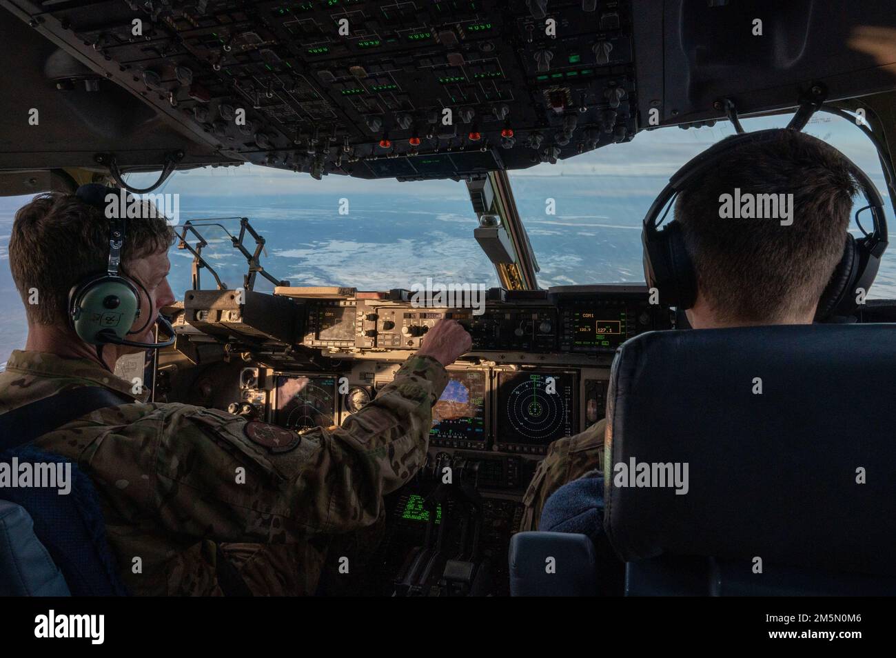 U.S. Air Force Col. Sam Todd, the 3rd Wing vice commander, left, and U ...