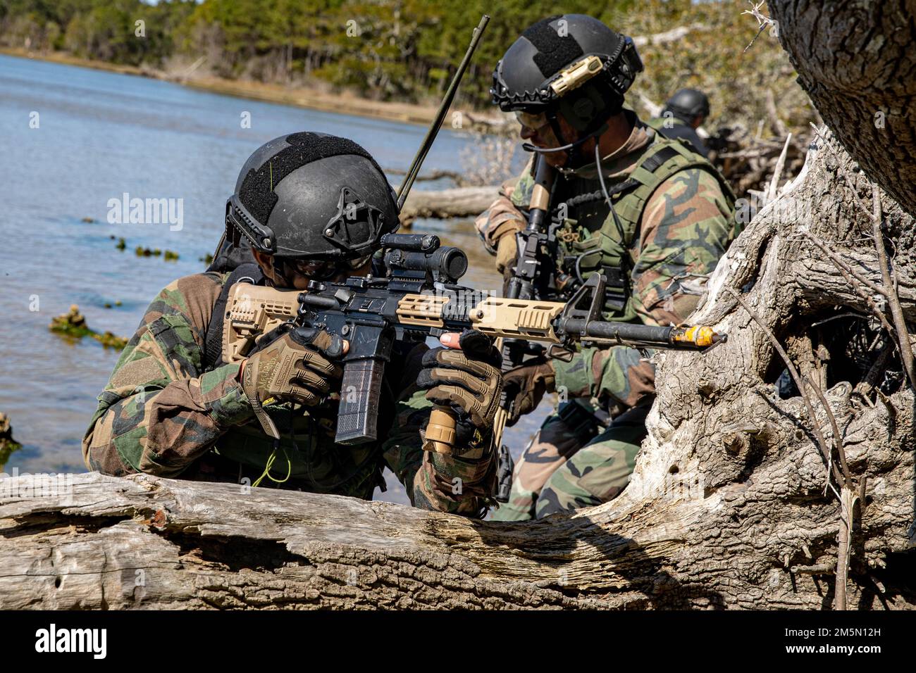 Dutch Marines with the Marine Squadron Carib, Netherland Marine Corps ...