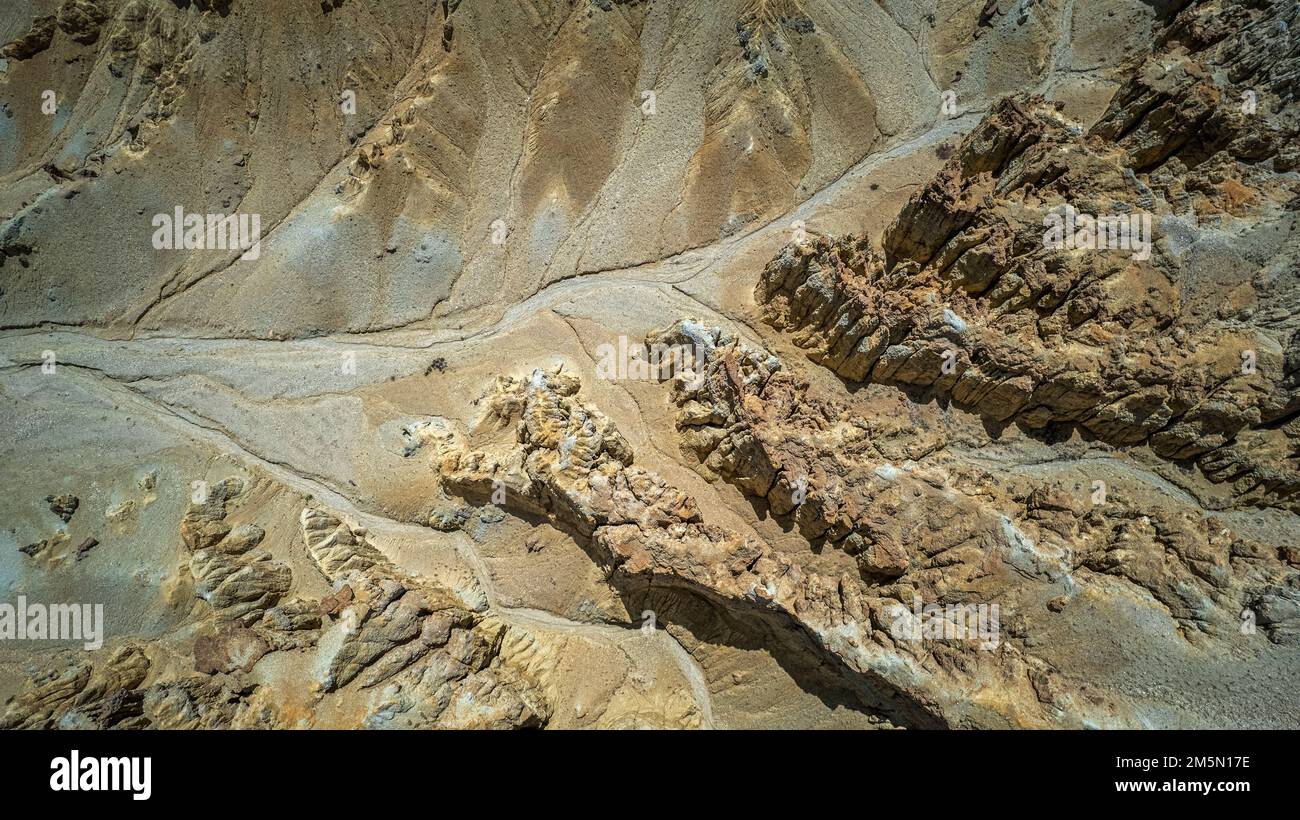 A beautiful landscape of the rocky mountains in Zada County, Tibet ...