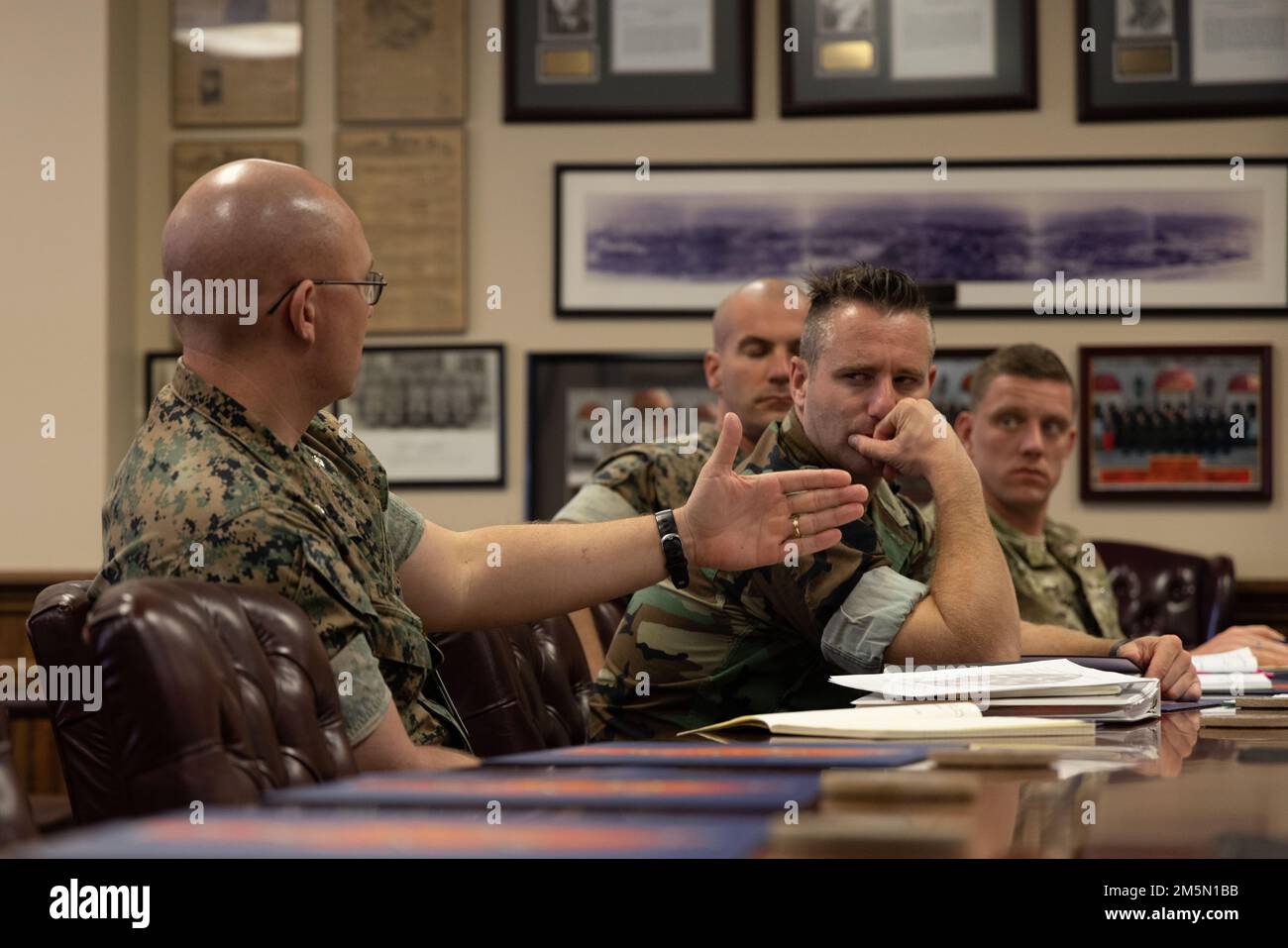 U.S. Marine Corps Lt. Col. Thomas Driscoll, Planning Officer with the ...