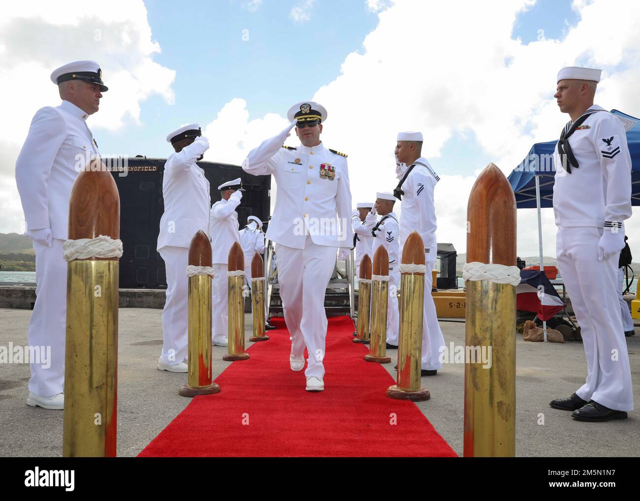 220328-N-XP344-1051 APRA HARBOR (March 28, 2022) -- Capt. Carl Trask ...