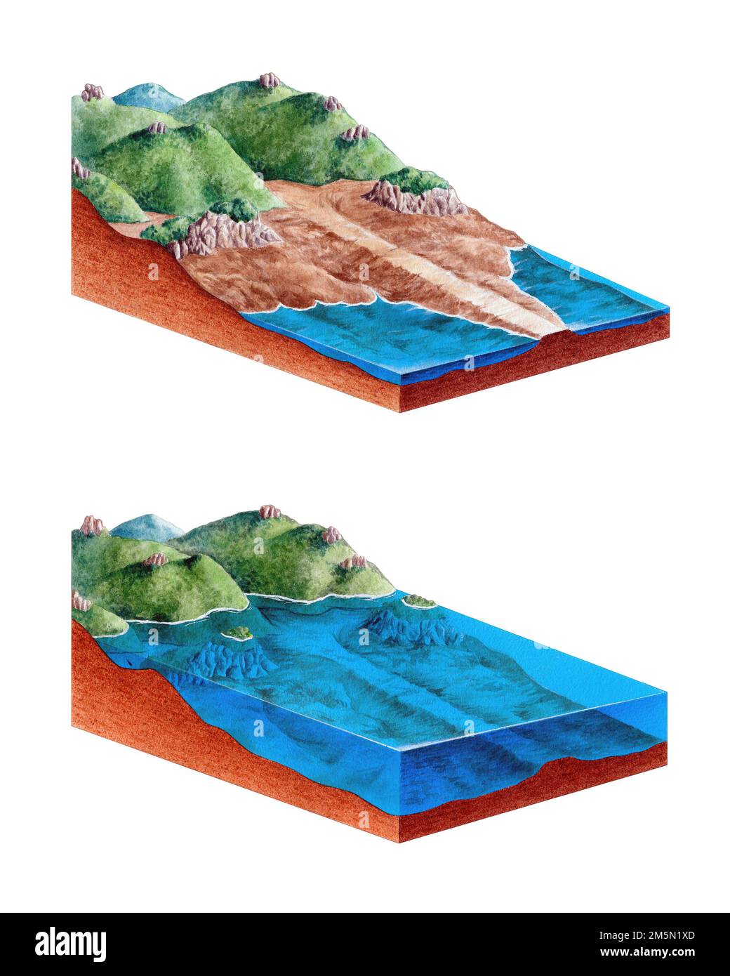 Coastal view ocean rock Cut Out Stock Images & Pictures - Alamy