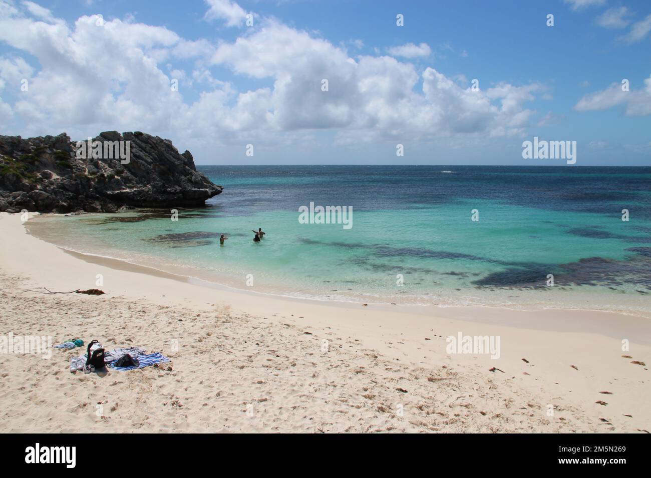 indian ocean at little parakeet bay rottnest island in australia Stock ...
