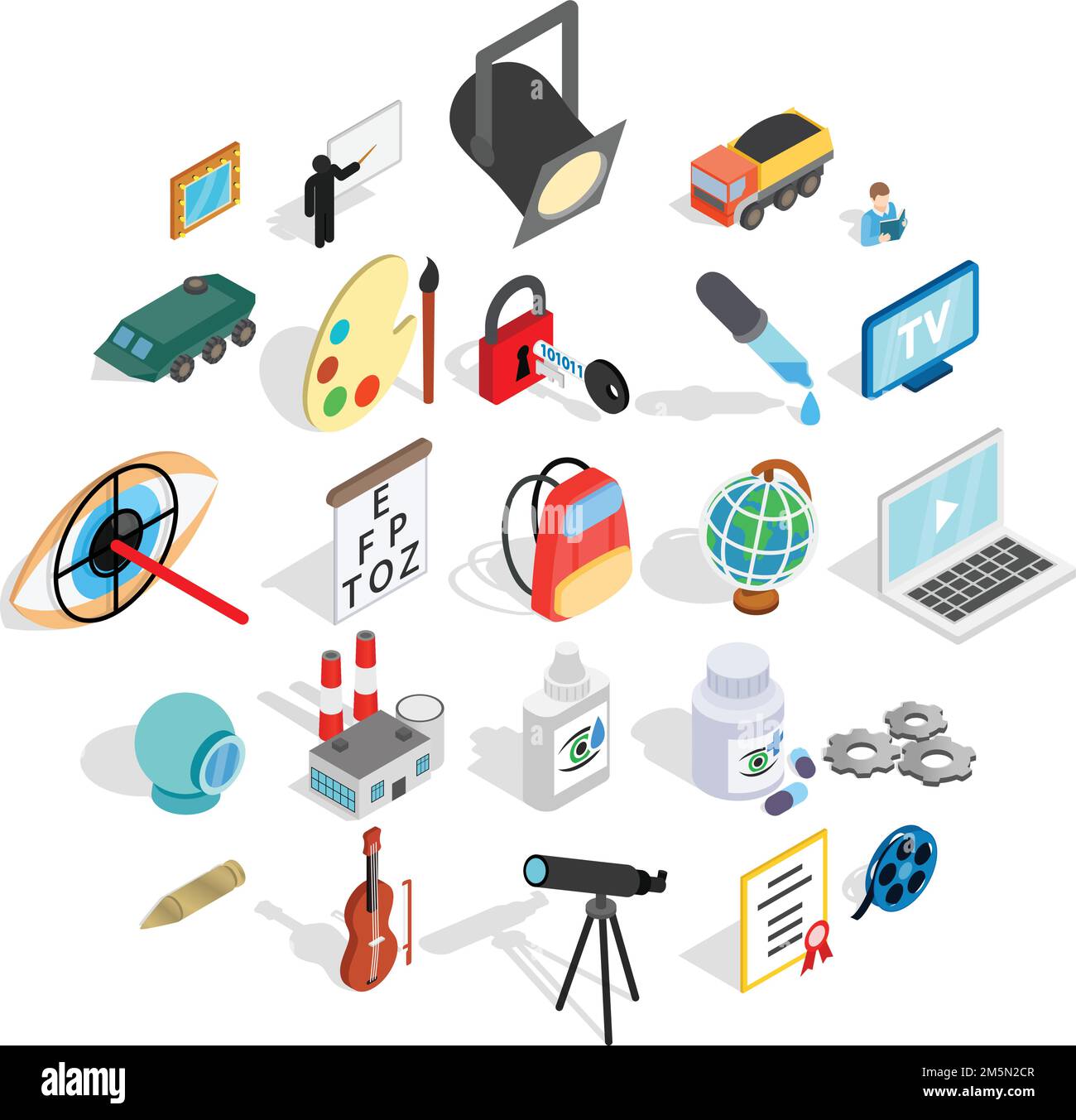 Proceedings icons set. Isometric set of 25 proceedings vector icons for ...