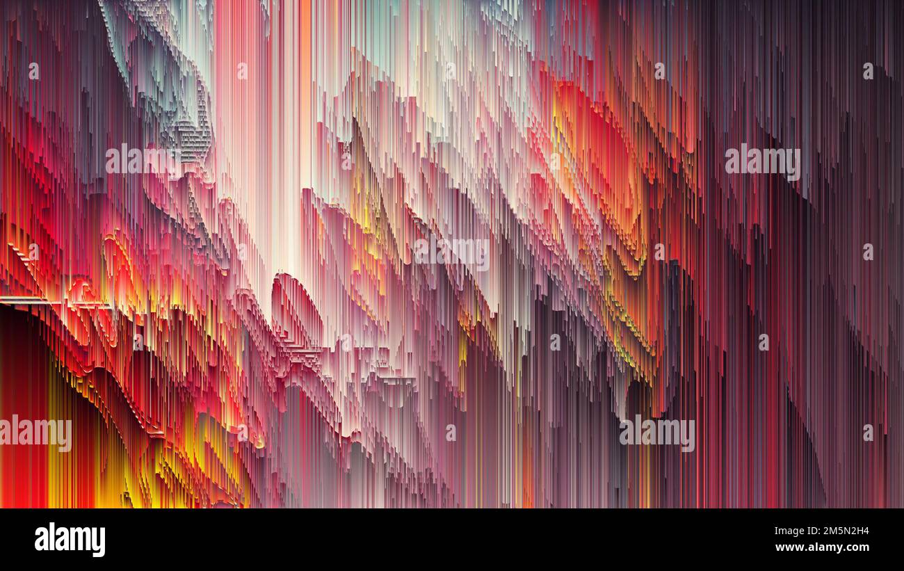 Abstract circle particle line colorful background. 3D modern ...