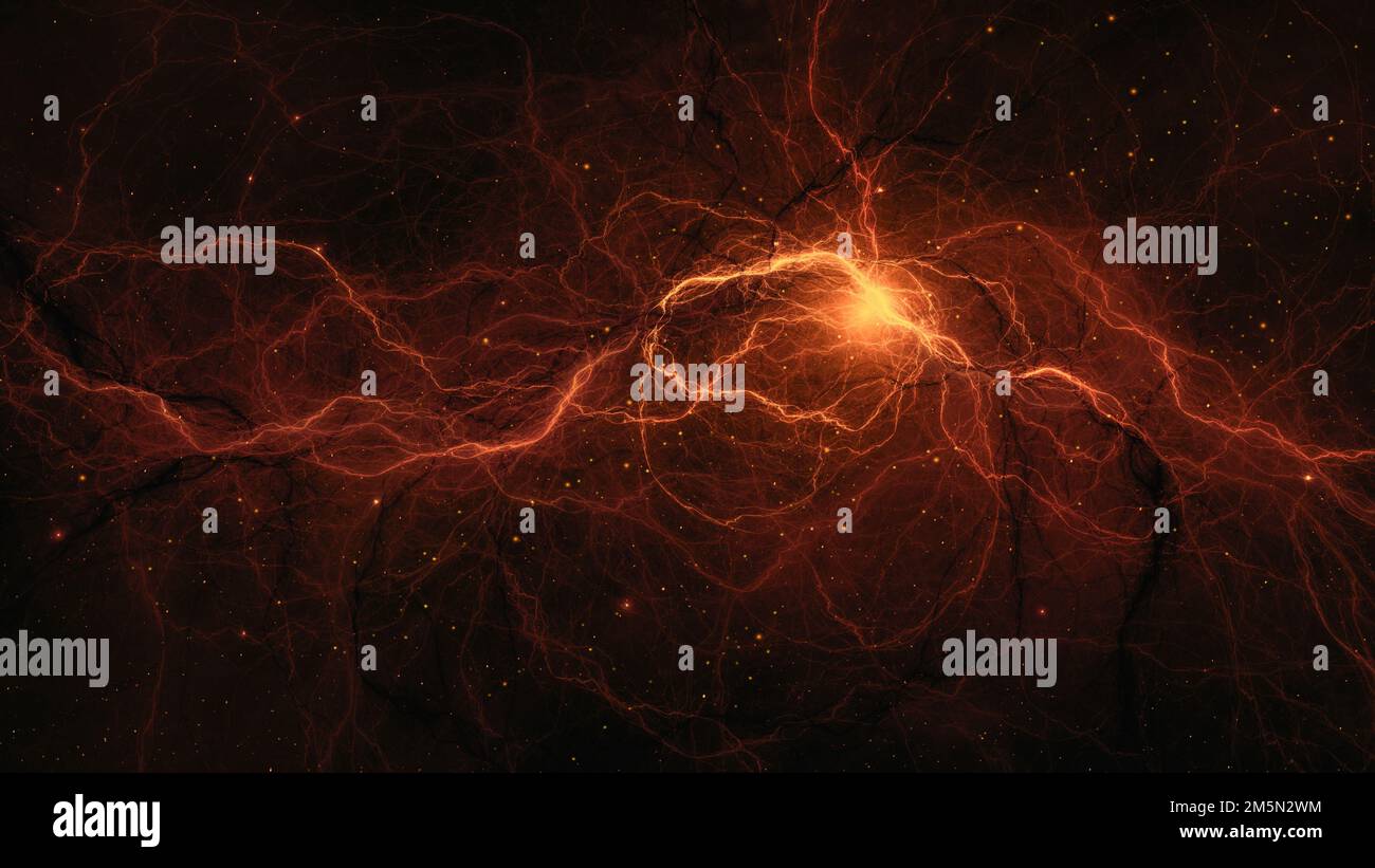 Illustration beautiful orange nebula hi-res stock photography and ...