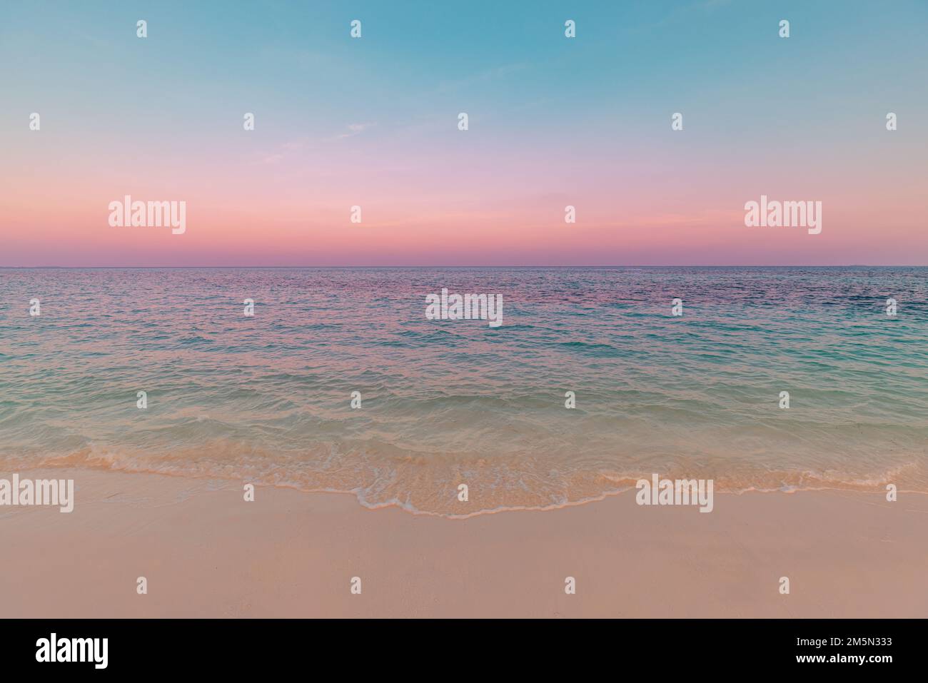 Colorful sky ocean beach sunrise with dramatic motivational mood ...