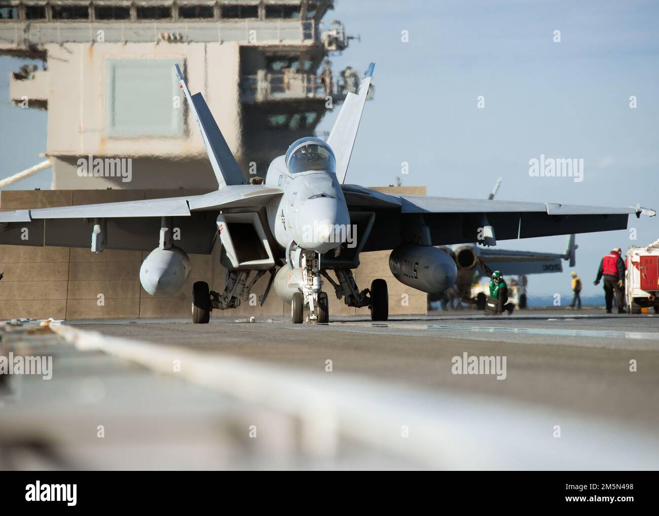 An F/A-18E Super Hornet, attached to the "Ragin' Bulls" of Strike ...