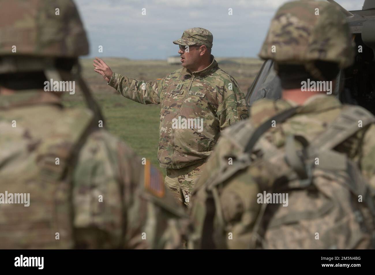 Idaho Army National Guard Master Sgt. Ty Bramble with the 1-183rd ...