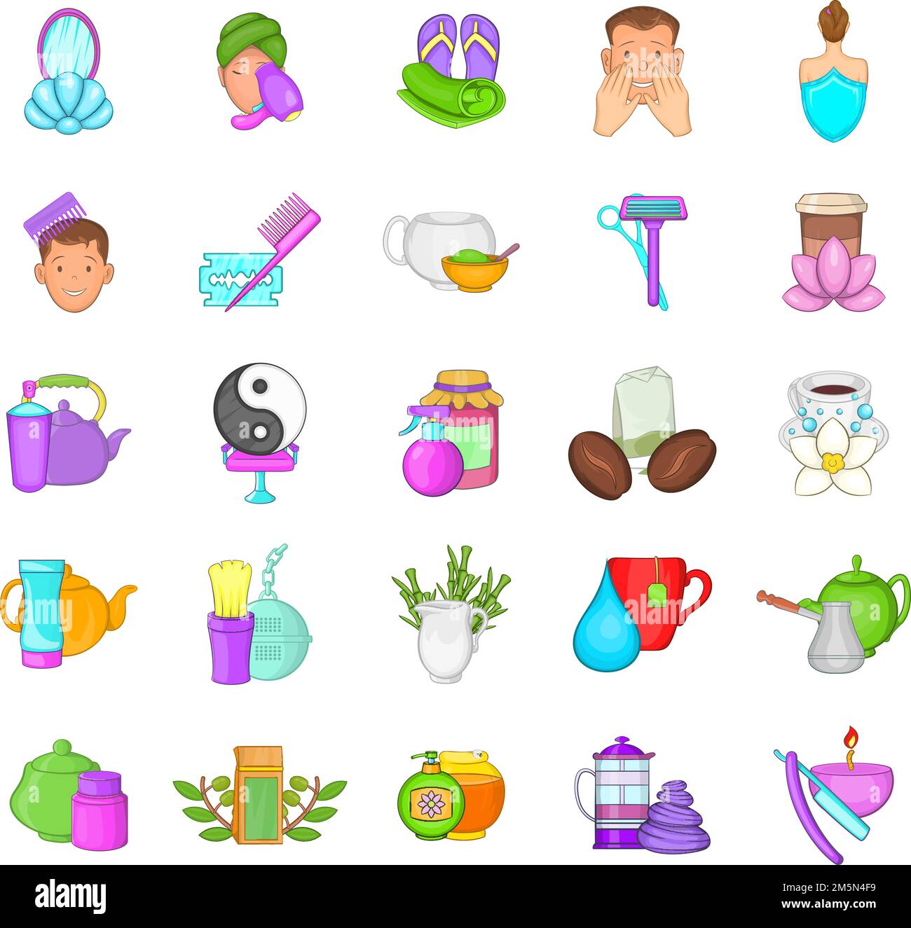 Resort icons set. Cartoon set of 25 resort vector icons for web ...