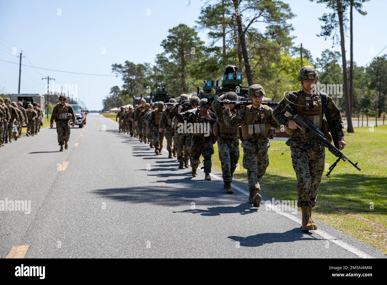 U.S. Marine Corps Sgt. Maj. Jonathan E. Novak, right, sergeant major of ...