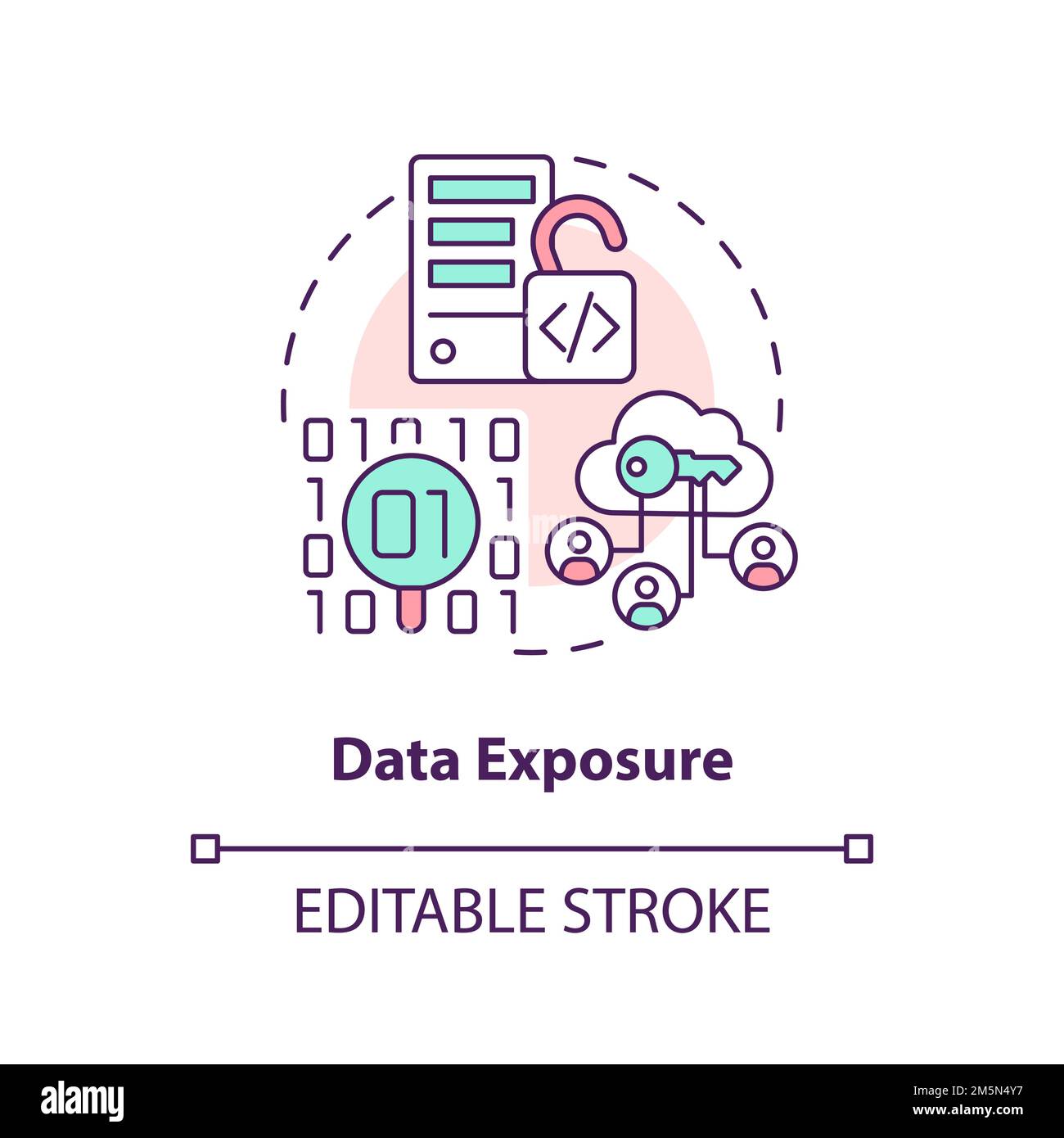 Data exposure concept icon Stock Vector Image & Art - Alamy