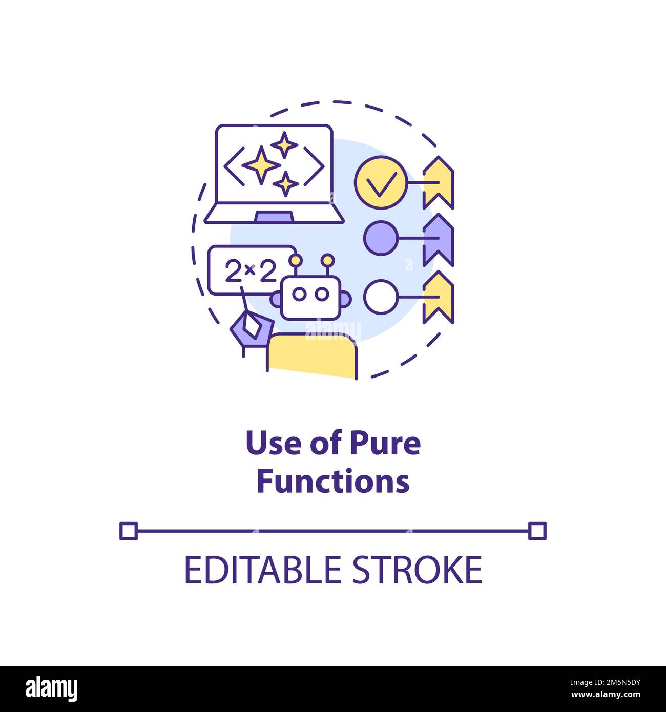 Use Of Pure Functions Concept Icon Stock Vector Image And Art Alamy