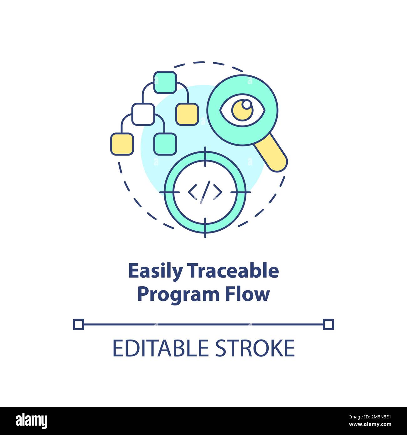 Easily traceable program flow concept icon Stock Vector Image & Art - Alamy