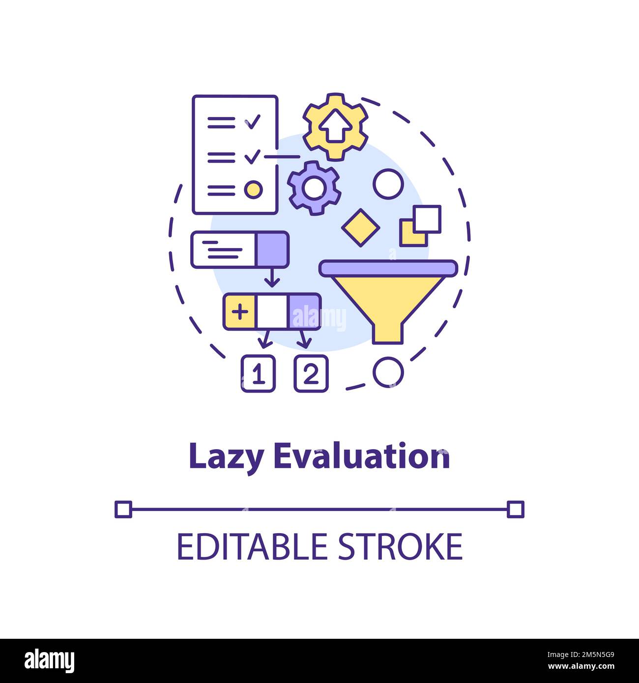 Lazy evaluation concept icon Stock Vector Image & Art - Alamy Lazy evaluation concept icon Stock Vector Image & Art - Alamy