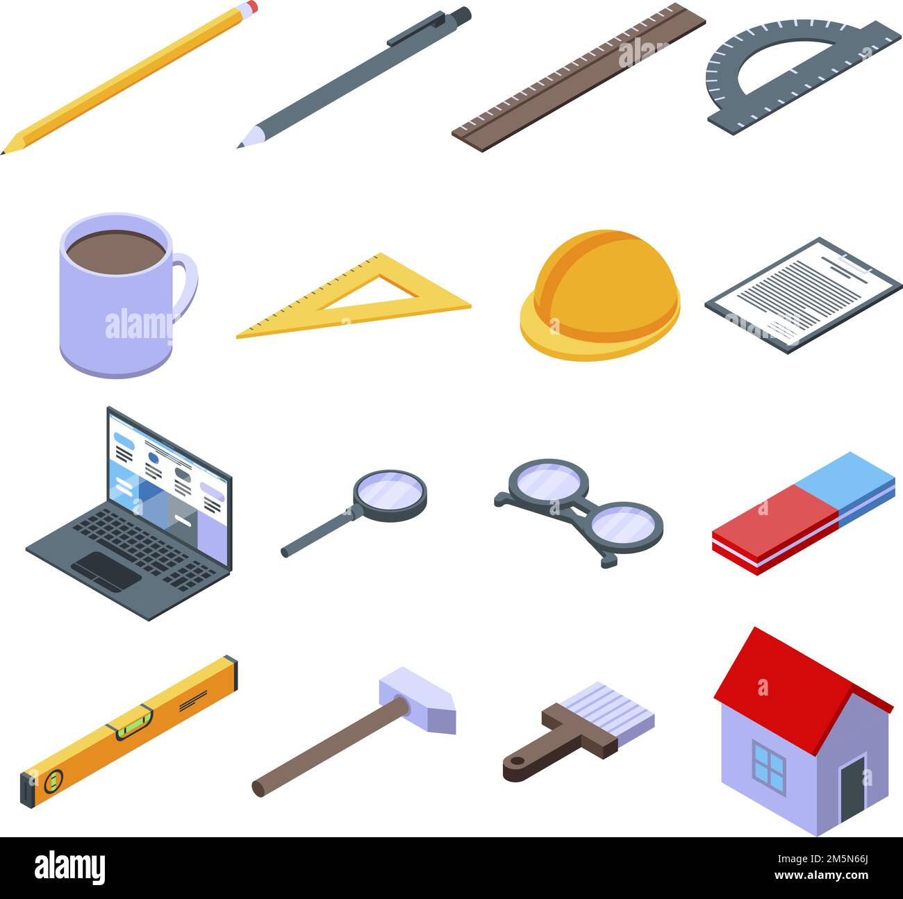 Architect equipment icons set. Isometric set of architect equipment ... Architect equipment icons set. Isometric set of architect equipment ...