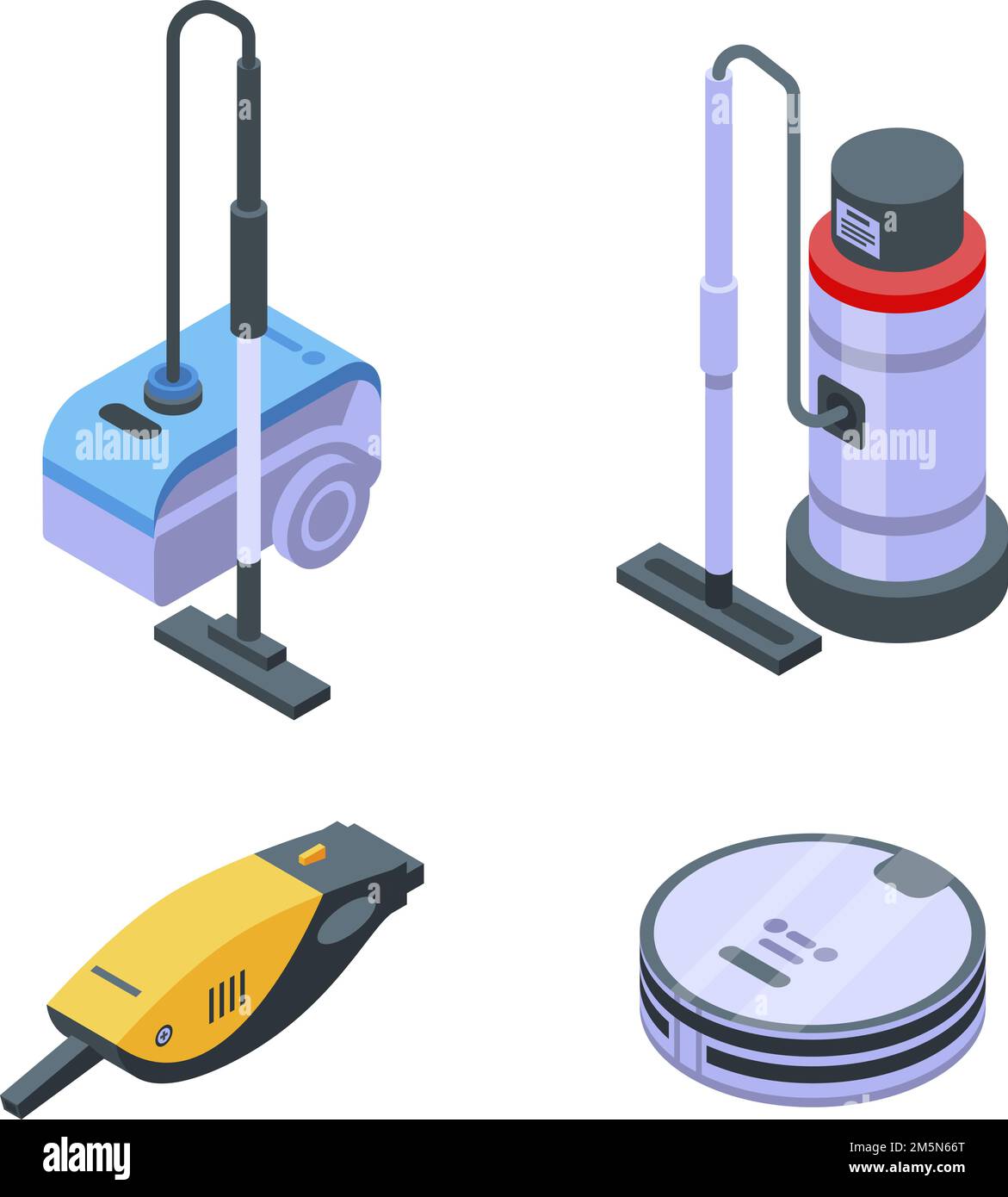 Vacuum cleaner icons set. Isometric set of vacuum cleaner vector icons ...