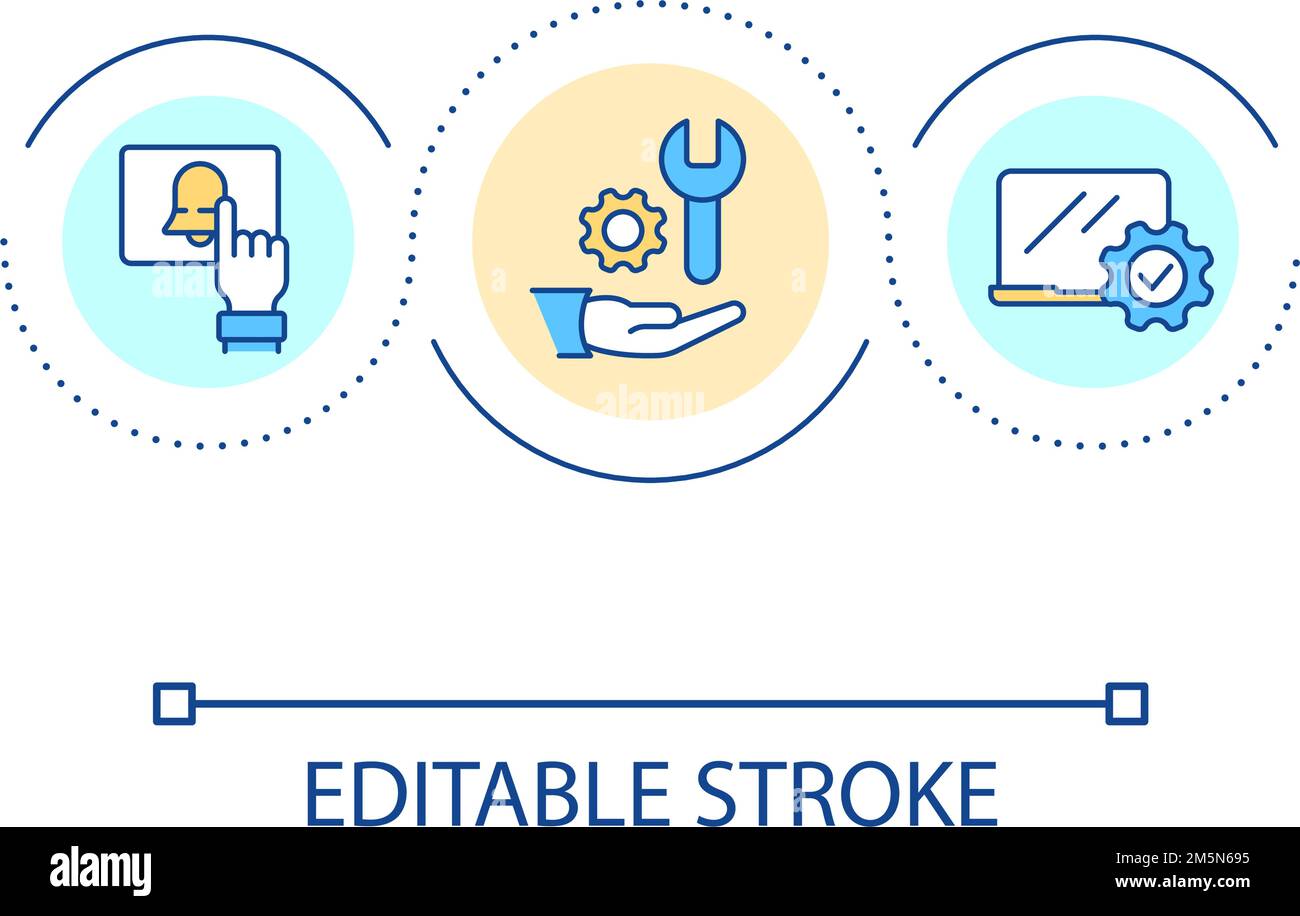 Technology and software setup loop concept icon Stock Vector Image ...