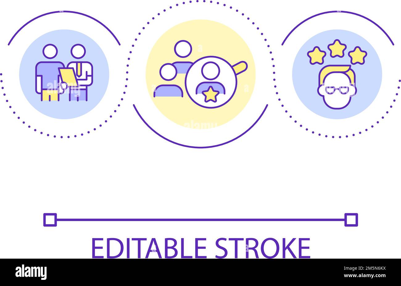 Evaluation of company employees loop concept icon Stock Vector Image ...