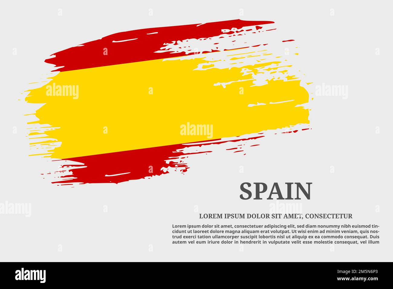 Spain flag grunge brush and text poster, vector Stock Vector Image ...