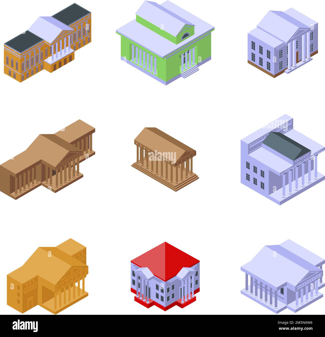Theater museum icons set. Isometric set of theater museum vector icons ...