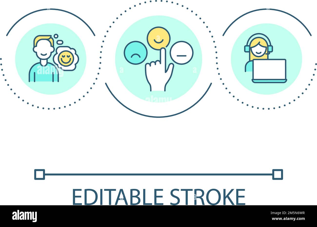 Focus on customer satisfaction loop concept icon Stock Vector Image ...