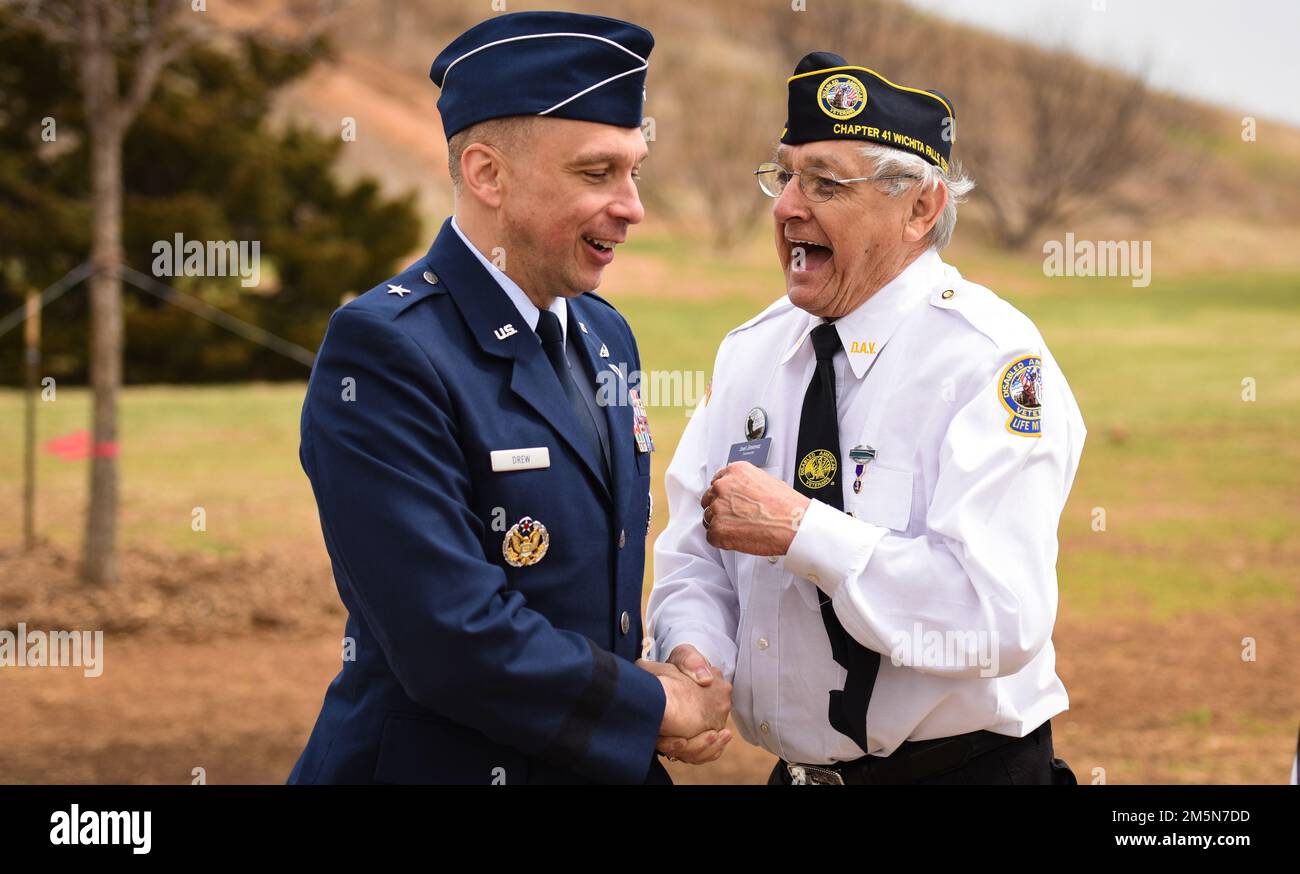 Brig. Gen. Lyle K. Drew, left, Sheppard Air Force Base, Texas, and 82nd ...