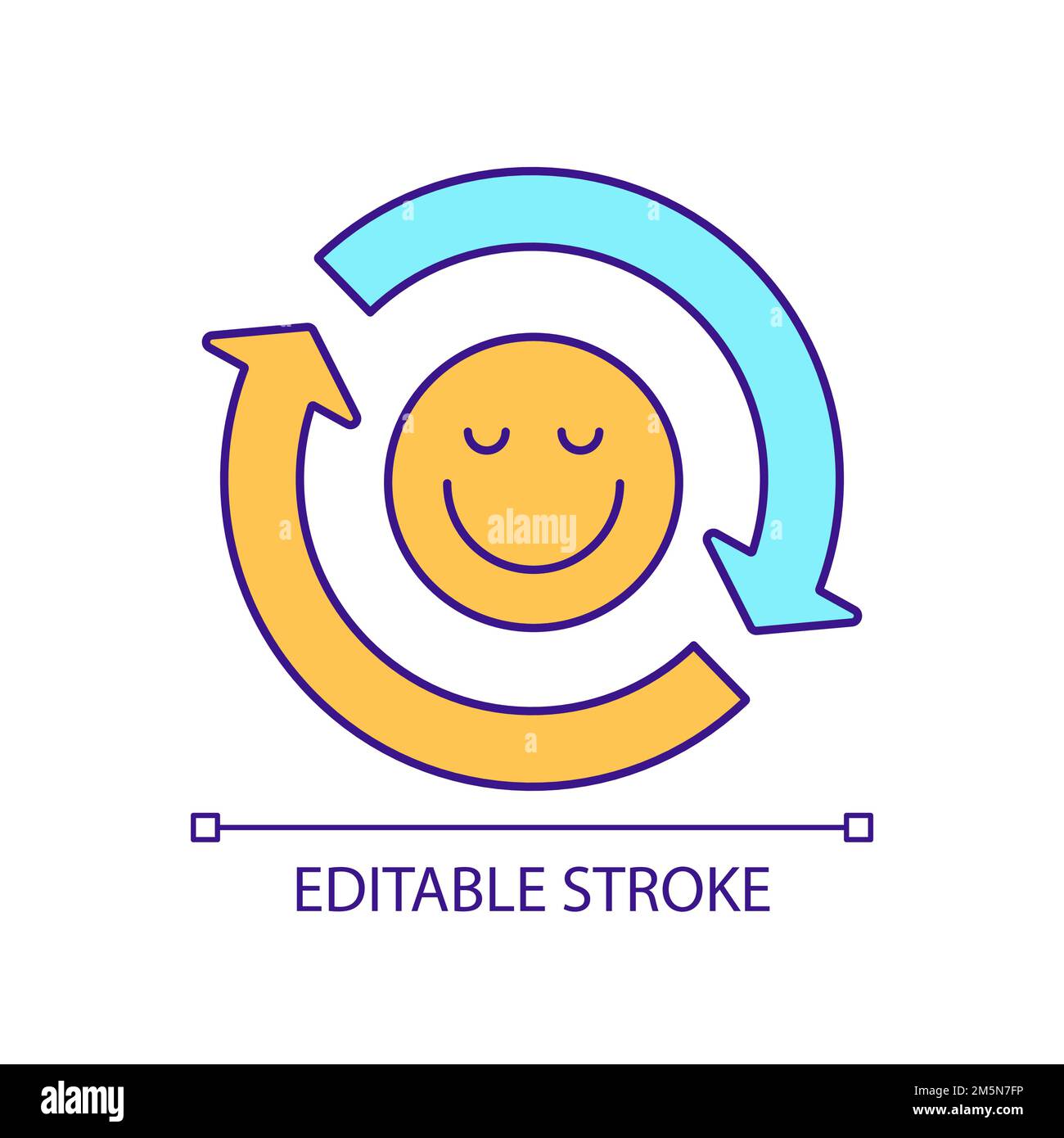 Positive mindset RGB color icon Stock Vector Image & Art - Alamy