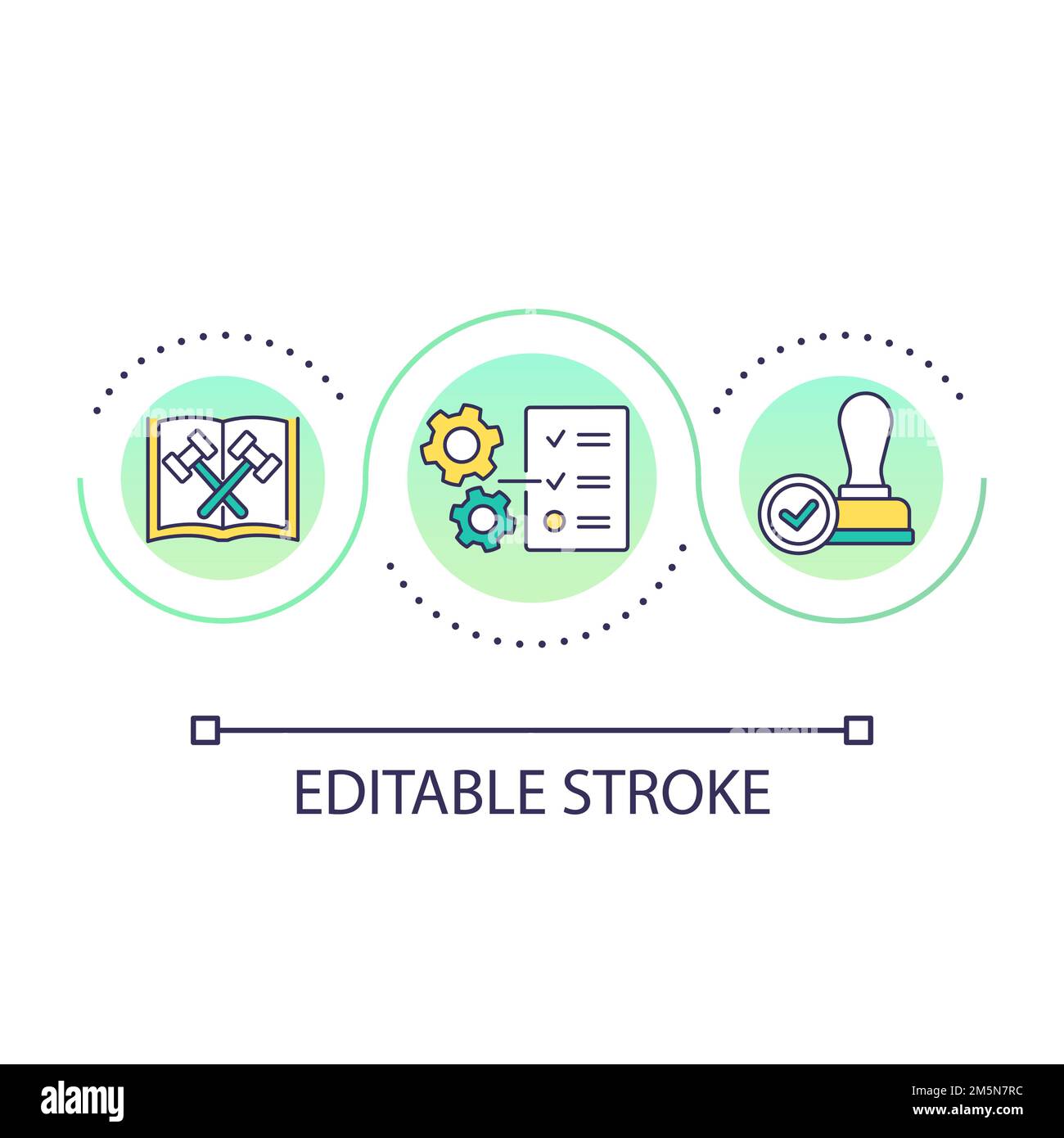 Regulations and laws loop concept icon Stock Vector Image & Art - Alamy