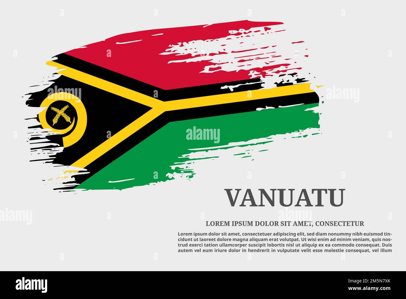 Vanuatu flag grunge brush and text poster, vector Stock Vector Image & Art - Alamy