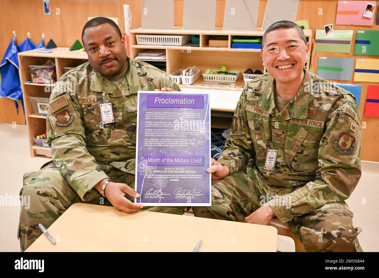 Chief Master Sgt. Raymond Riley, 75th Air Base Wing command chief, and ...