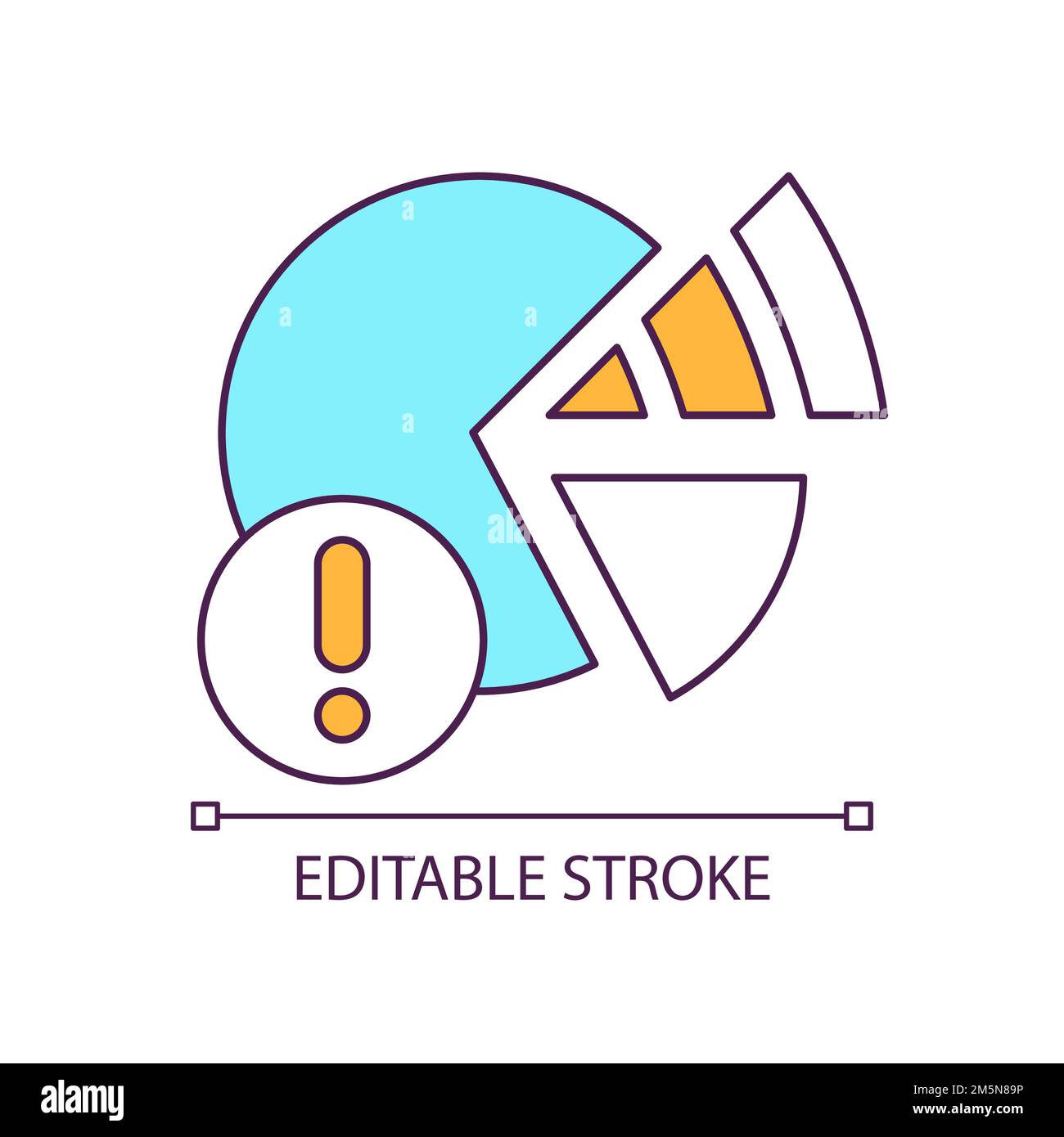 Wrong diagram RGB color icon Stock Vector Image & Art - Alamy