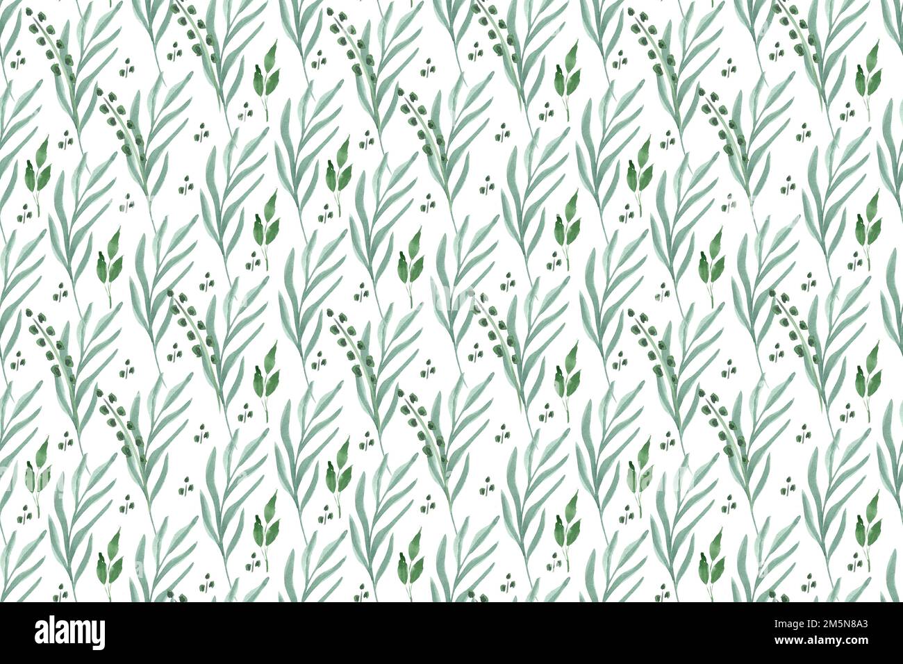 Floral seamless pattern. Greenery boho background for textile ...