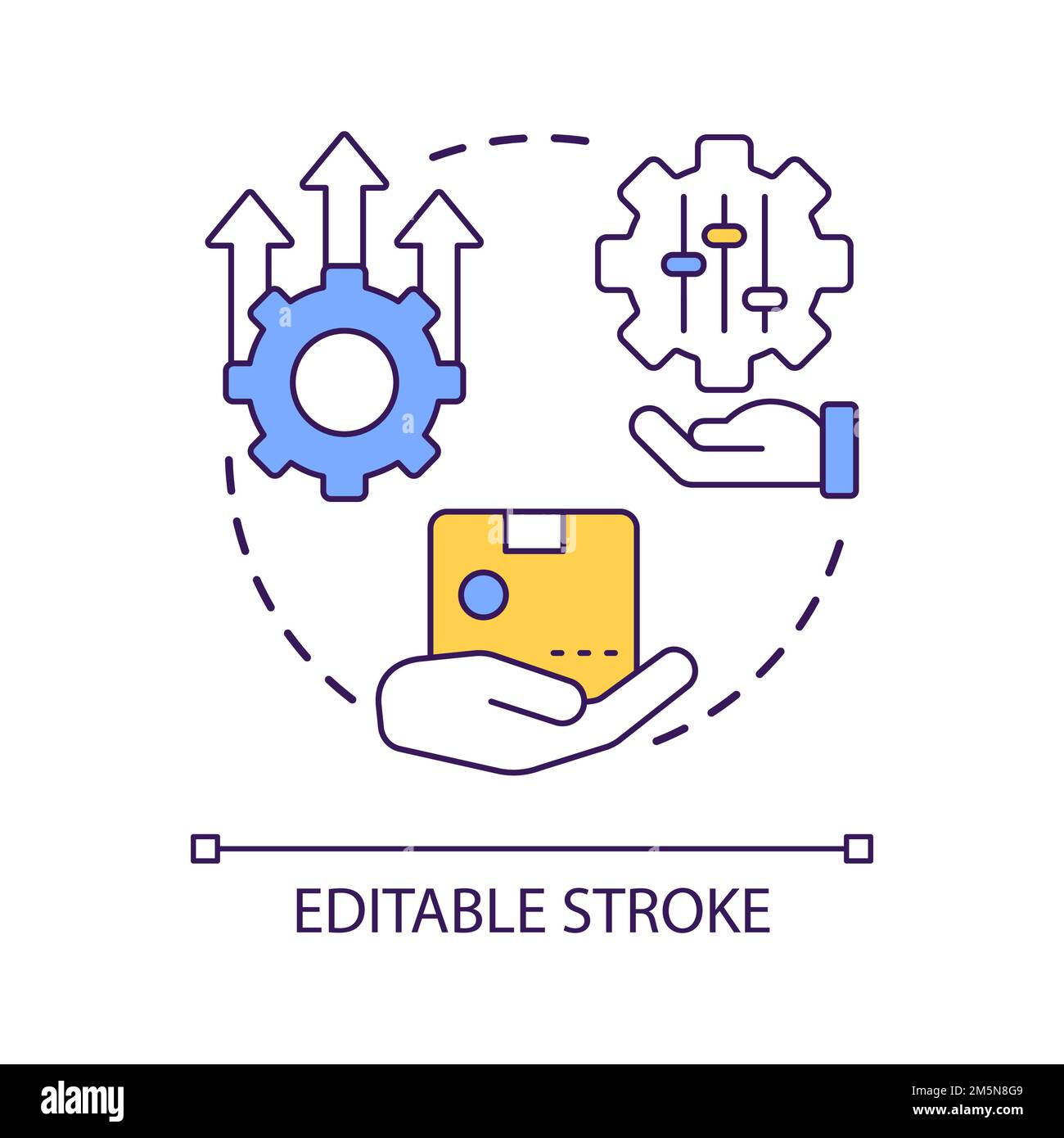 Goods delivery service optimization concept icon Stock Vector Image ...