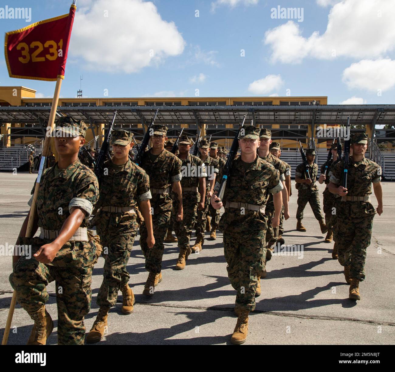 U.S. Marine Corps Recruits with Kilo Company, 3rd Recruit Training ...