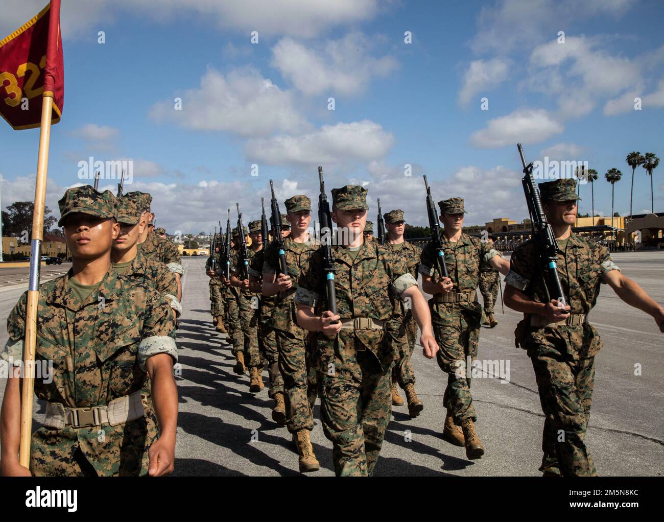 U.S. Marine Corps Recruits with Kilo Company, 3rd Recruit Training ...