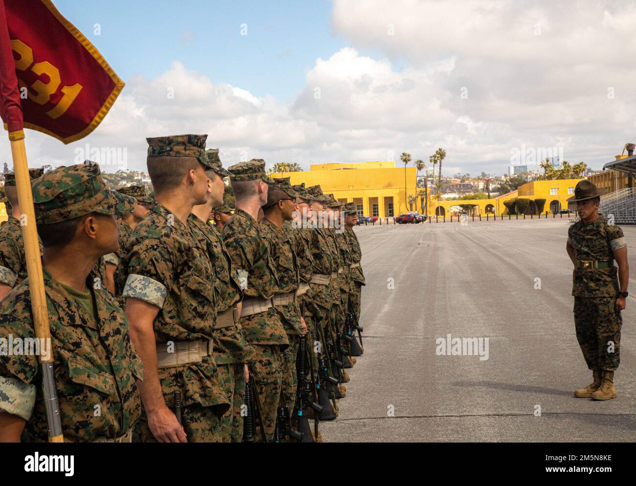 U.S. Marines Corps Staff Sgt. Alex Guerrero, a drill instructor with ...