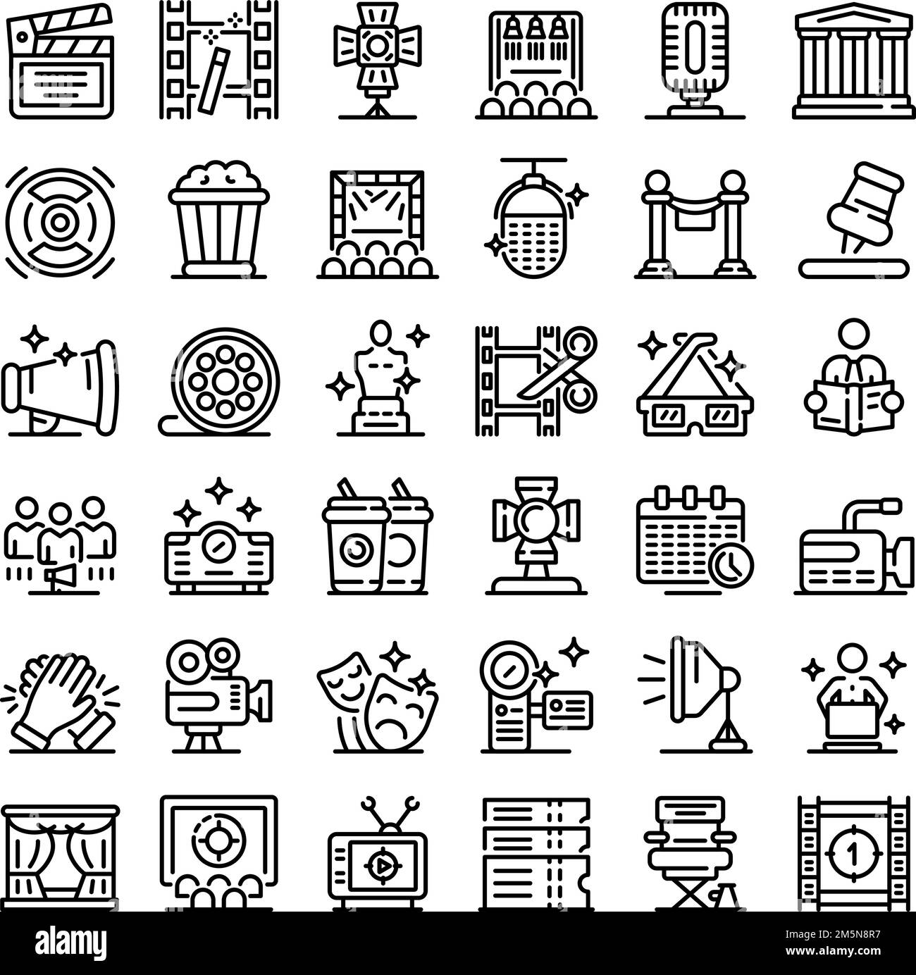 Art director icons set. Outline set of Art director vector icons for ...
