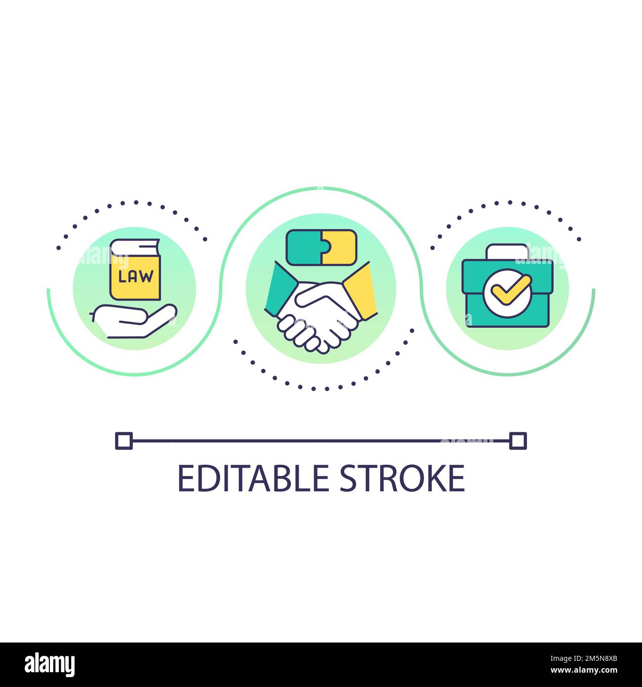 Contractual obligations loop concept icon Stock Vector Image & Art - Alamy