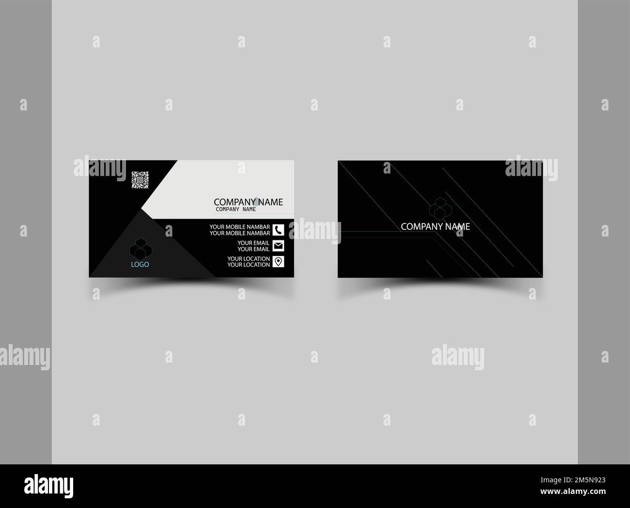 A sample business card template design Stock Vector Image & Art - Alamy