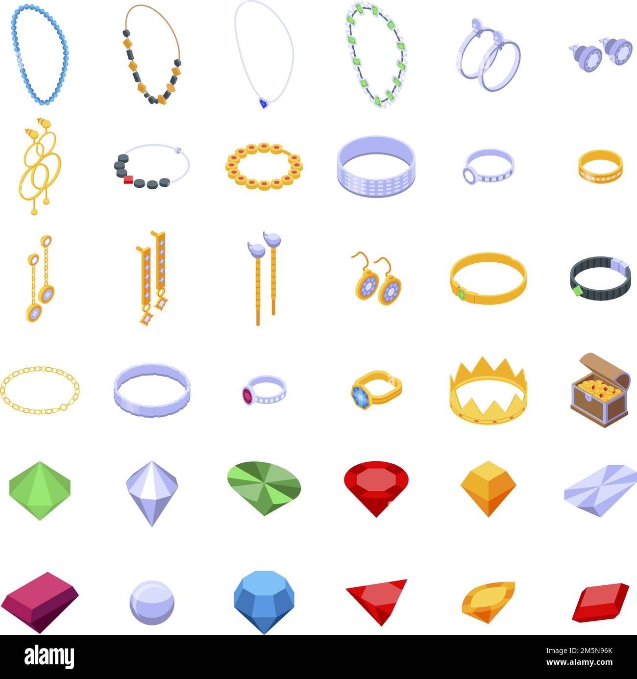 Jeweler icons set. Isometric set of jeweler vector icons for web design ...